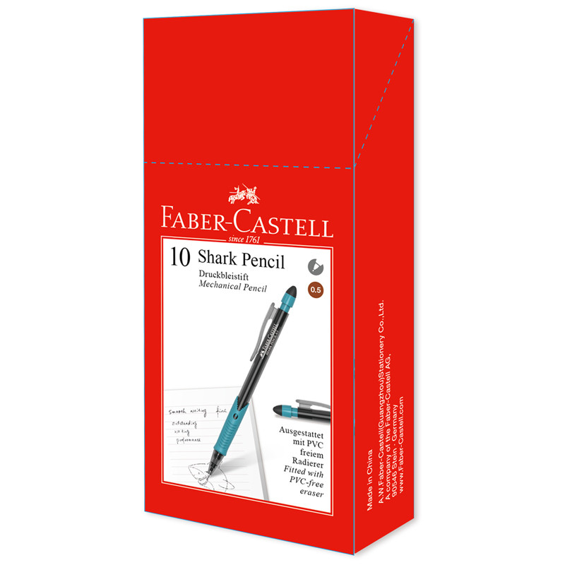 Карандаш механический Faber-Castell "Shark", HB, 0,5мм, грип, с ...